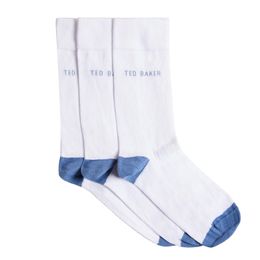 Ted Baker &ndash; 3er-Pack wei&szlig;e Herrensocken