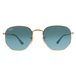 Ray-Ban Square Unisex-Sonnenbrille Gold Blau Grau Gradient