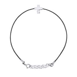 DIADEMA - Armband - Schwarzes Nylon - Echter Diamant