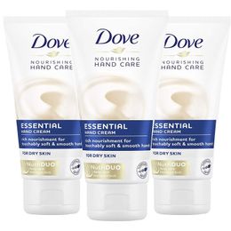 Dove Pflegende Handpflege Essential NutriDUO Handcreme f&uuml;r trockene Haut 75ml, 3er-Pack