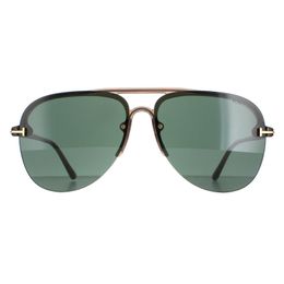 Tom Ford Aviator Herren Gl&auml;nzend Hellbraun Gr&uuml;n Terry 02 FT1004