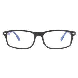 Montana Rechteckige Unisex-Mattschwarz-Brille