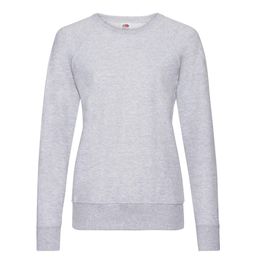 Fruit of the Loom - Sweatshirt Leicht f&uuml;r Damen Raglan&auml;rmel (Grau meliert)