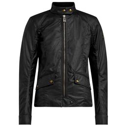 Schwarze Jacke aus gewachster Baumwolle von Belstaff Antrim