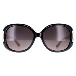 Salvatore Ferragamo Oval Womens Schwarz Taupe Braun Gradient SF668