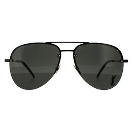 SAINT LAURENT Aviator Unisex Sonnenbrille Schwarz Grau
