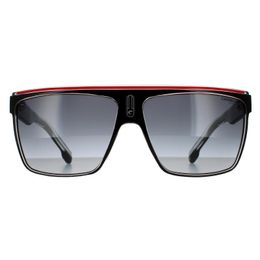 Carrera Shield Unisex Schwarz Kristall Wei&szlig; Rot Dunkelgrau Gradient Sonnenbrille