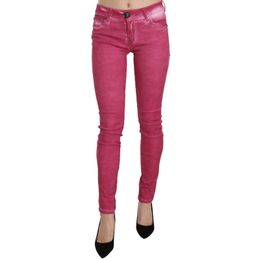 Dolce & Gabbana Dolce & Gabbana Damen Rosa Samt Mittel hohe Skinny Jeans