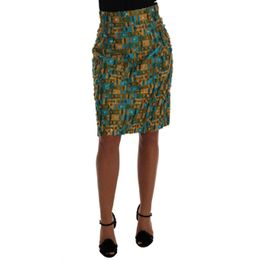 Dolce & Gabbana Jupe fourreau droite en jacquard multicolore Dolce & Gabbana pour femme