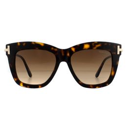 Tom Ford Square Womens Dark Havana Brown Gradient Sonnenbrille