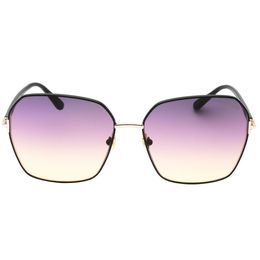 Tom Ford Claudia-02 Gradient Smoke Lens Shiny Black Sonnenbrille