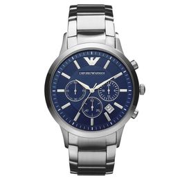 Emporio Armani Elegante Herrenuhr der Marke Armani. Die Uhr hat ein Armband, das auch kleiner gemacht werden kann, das Geh&auml;use hat einen Durchmesser von 43 mm und das Uhrwerk ist Quarz. Marke: ArmaniModellname: AR2448 (43mm)Kategorie: HerrenuhrMaterialien: EdelstahlFarbe: silber