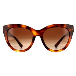 Valentino Cat Eye Womens Light Havanna Braun Gradient Sonnenbrillen