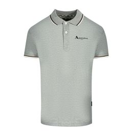 Aquascutum London Graues Poloshirt mit Spitze