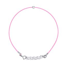 DIADEMA - Armband - Rosa Nylon - Echter Diamant