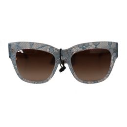Dolce & Gabbana Dolce & Gabbana Damen blaue Spitze Acetat Rechteck Schattierungen Sonnenbrille