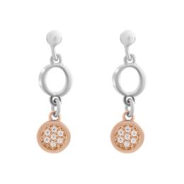 Orphelia 'Maite' Damen 925 Sterling Silber Tropfenohrringe - Silber/Ros&eacute; ZO-7376