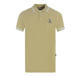 Aquascutum Gepr&auml;gtes Poloshirt mit Spitze in Beige