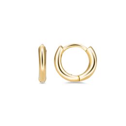 Luxenter Creolen, 925 Sterling Silber ricbeorn mit 18k Gelbgold plattiert
