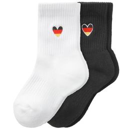 Topolino 2 Paar Kinder Socken im Fu&szlig;ball-Design
