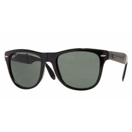 Ray-Ban Sonnenbrille Faltbare Wayfarer 4105 Schwarz Gr&uuml;n Polarisiert 601/58 54mm