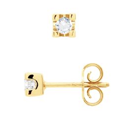 DIADEMA - Ohrringe mit Diamanten - Gelbgold