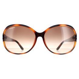 Salvatore Ferragamo Oval Damen Schildkr&ouml;te Braun Verlauf SF770SA