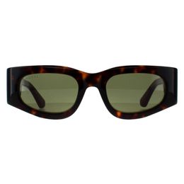 Gucci Rectangle Womens Havanna mit Gr&uuml;n und Rot Gr&uuml;n GG1664S