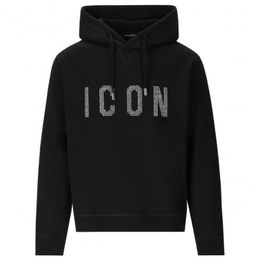 Dsquared2 Kapuzenpullover mit Nieten und Icon-Logo in Schwarz