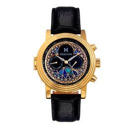 Heritor Automatic Legacy Lederbanduhr mit Tag/Datum