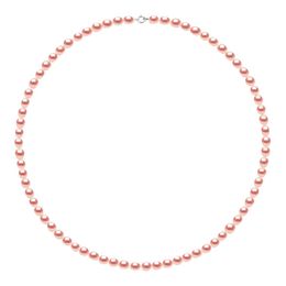 DIADEMA - Halskette - Echte S&uuml;&szlig;wasserperlen - Wei&szlig; - Rosa - Wei&szlig;gold