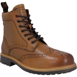 Hunter Cawdor Leder Herren Tan Brogues Schuhe