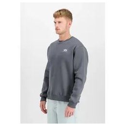 Sweater Alpha Industries "Basic Sweatshirt SL", Herren, Gr. XL, grau (grauschwarz), Obermaterial: 80% Baumwolle, 20% Polyester, regular fit, Sweatshirts Sweater