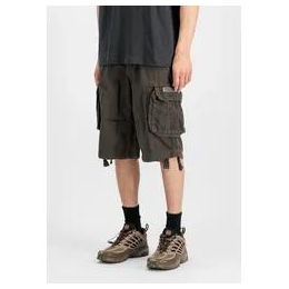 Shorts Alpha Industries "Jet Short", Herren, Gr. 27, Normalgr&ouml;&szlig;en, grau (grauschwarz), Obermaterial: 100% Baumwolle, Hosen Shorts