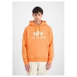 Hoodie Alpha Industries "Basic Hoodie BL", Herren, Gr. M, orange (tangerine), Obermaterial: 80% Baumwolle, 20% Polyester, regular fit, Sweatshirts Hoodie