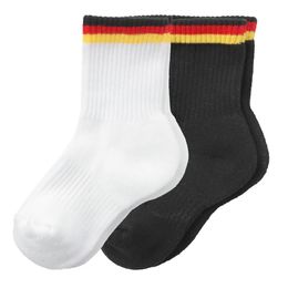 Topolino 2 Paar Kinder Socken im Fu&szlig;ball-Design