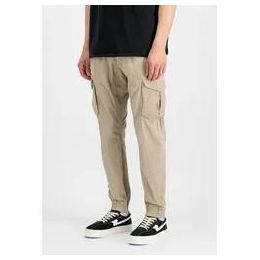 Cargohose Alpha Industries "Cotton Twill Jogger", Herren, Gr. XXL, Normalgr&ouml;&szlig;en, beige (vintage sand), Obermaterial: 98% Baumwolle, 2% Elastan; Futter: 100% Baumwolle, Hosen Cargohose