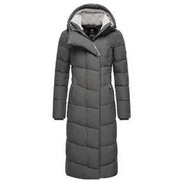Wintermantel Ragwear "Pavla Long", Damen, Gr. L (40), grau, Au&szlig;enmaterial: 100% Polyester. Innenfutter: 100% Polyester. Wattierung: 100% Polyester, figurumspielend ca. Mitte Wade, &Auml;rmel ohne &Auml;rmelschlitz Rippstrickb&uuml;ndchen, M&auml;ntel Wintermantel, extralanger Winterparka mit Teddyfutter und Kapuze