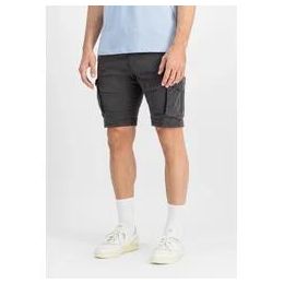 Shorts Alpha Industries "Cotton Twill Jogger Short", Herren, Gr. S, Normalgr&ouml;&szlig;en, grau (vintage grau), Obermaterial: 98% Baumwolle, 2% Elastan, Hosen Shorts