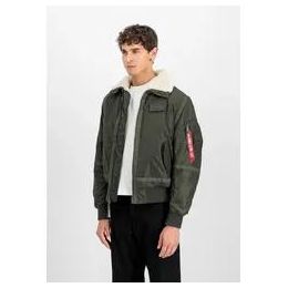 Bomberjacke Alpha Industries "B-15 III TT Two Tone", Herren, Gr. M, schwarz (schwarz olive), Obermaterial: 100% Nylon, Futter: 100% Polyester, &Auml;rmelfutter: 100% Nylon, F&uuml;llung: 100% Polyester, Jacken Bomberjacke