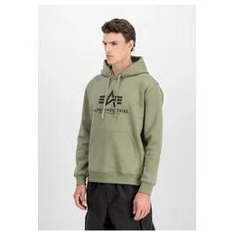 Hoodie Alpha Industries "Basic Hoodie BL", Herren, Gr. L, gr&uuml;n (olive), Obermaterial: 80% Baumwolle, 20% Polyester, regular fit, Sweatshirts Hoodie