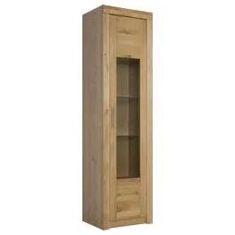 Vitrine VOGL M&Ouml;BELFABRIK "Toronto", braun (wildeiche teilmassiv), B:52cm H:191cm T:42cm, Schr&auml;nke, Vitrine