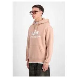 Hoodie Alpha Industries "Basic Hoodie BL", Herren, Gr. L, orange (dusty coral), Obermaterial: 80% Baumwolle, 20% Polyester, regular fit, Sweatshirts Hoodie