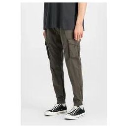 Cargohose Alpha Industries "Cotton Twill Jogger", Herren, Gr. S, Normalgr&ouml;&szlig;en, grau (grauschwarz), Obermaterial: 98% Baumwolle, 2% Elastan; Futter: 100% Baumwolle, Hosen Cargohose