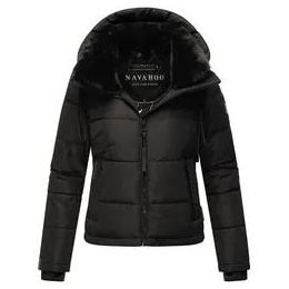 Steppjacke Navahoo "Mit Liebe XIV", Damen, Gr. XL (42), schwarz, Obermaterial: 100% Polyester. Futter: 100% Polyester. Wattierung: 100% Polyester. &Auml;rmelfutter: 100% Polyester, figurumspielend h&uuml;ftbedeckend, hoch geschlossener Ausschnitt, &Auml;rmel ohne &Auml;rmelschlitz Rippstrickb&uuml;ndchen kontrastfarben,mit Daumenl&ouml;chern, Jacken Steppjacke, Warme gesteppte Damen Winterjacke mit kuscheligem Kragen