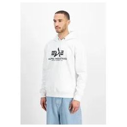 Hoodie Alpha Industries "Basic Hoodie BL", Herren, Gr. L, wei&szlig;, Obermaterial: 80% Baumwolle, 20% Polyester, regular fit, Sweatshirts Hoodie