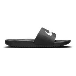 Badesandale Nike SPORTSWEAR "Kawa (GS)", M&auml;dchen, Gr. 38,5, schwarz-wei&szlig; (schwarz, wei&szlig;), Synthetik, unifarben, Schuhe Badelatschen Pantolette, Badelatschen f&uuml;r Kinder & Jugendliche