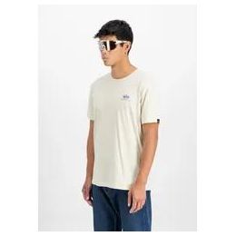 T-Shirt Alpha Industries "Backprint T-Shirt", Herren, Gr. 3XL, wei&szlig; (vintage wei&szlig;), Obermaterial: 100% Baumwolle, Shirts T-Shirt
