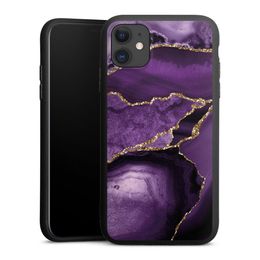 DeinDesign iPhone 11 Handy Premium Silikon H&uuml;lle Handyh&uuml;lle schwarz Case Pink Glitzer Marble Silikon Premium Case
