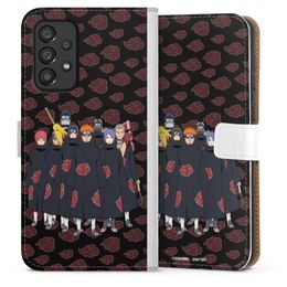 DeinDesign Galaxy A33 5G Handy Klapph&uuml;lle Handyh&uuml;lle aus Kunst Leder wei&szlig; Flip Case Official Licensed Product Akatsuki Naruto Shippuden Sideflip mit Lasche